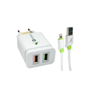 Carregador ultra rapido 4.a 18w duplo usb com cabo ligthning - X-CELL ...
