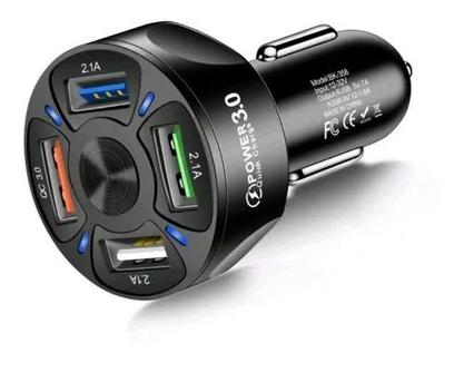 Carregador Veicular Super Rápido Universal 4 Saída Usb 3.0 - S/M ...