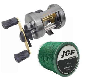 Carretilha Perfil Alto Shimano Corvalus 300 Direita e Linha ...