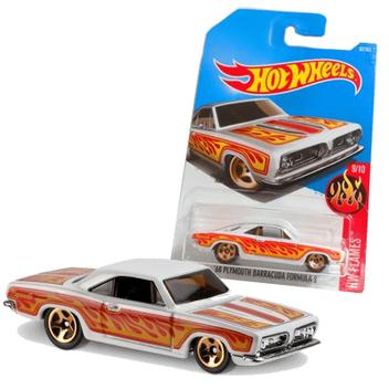 Carrinho Hotwheels 68 Plymouth Barracuda Fórmula S Branco - Mattel ...