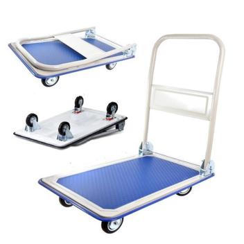 Carrinho multifuncional 4 rodas carga plataforma 150kg dobravel para ...