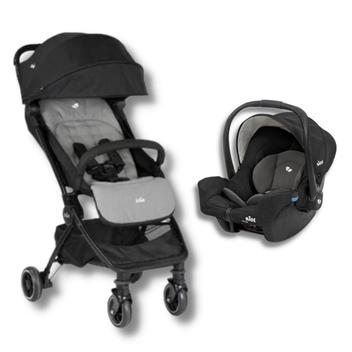 Carrinho pact preto/cinza ember + bebe conforto gemn chumbo shale ...
