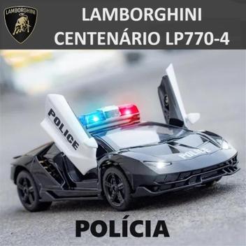 Carrinho Polícia Lamborghini Centenário Lp770 Miniatura 1:32 ...