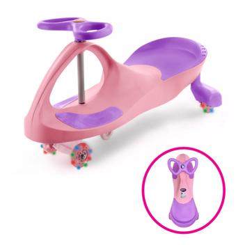 Carrinho Zippy Car Infantil Gira 360 Rodas LED Cores 100kg Rosa Cód ...
