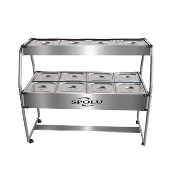 Carro Buffet Conjugado Duplo Spl-509co 8 Cubas Quentes E 4 Frias 127V ...
