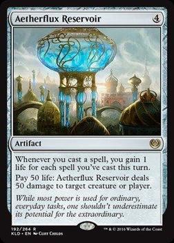 Carta colecionável Magic The Gathering Aetherflux Reservoir Kaladesh ...