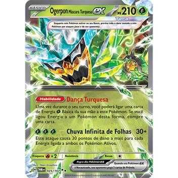 Carta Pokémon - Ogerpon Máscara Turquesa Ex 25/167 - Máscaras Do ...