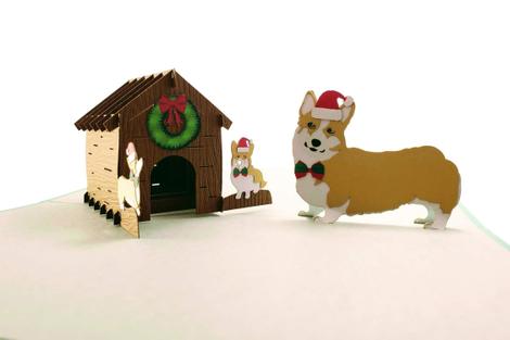 Cartão comemorativo iGifts And Cards Adorable Corgi Family Christmas ...