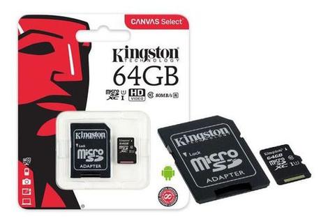 Cartão De Memória Micro Sd Kingston 64gb Xc1 Classe 10 - Cartão de ...