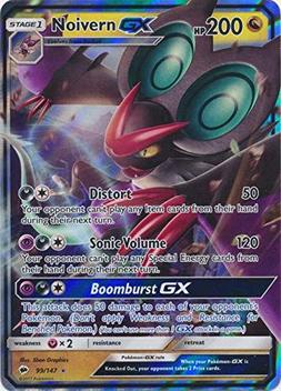 Cartão Pokémon Ultra Raro Noivern GX - 99/147 - Deck de Cartas ...