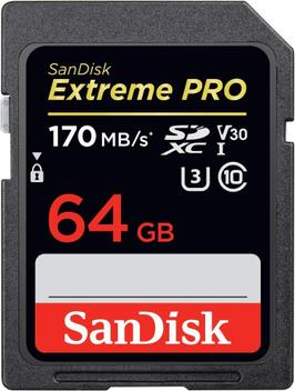 Cartão SD SanDisk Extreme PRO 64GB - SDXC UHS-I C10, U3, V30 - Cartão de Memória - Magazine Luiza
