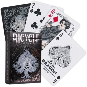 Cartas Baralho Bicycle Premium Luxo Poker Black Dragon Preto ...