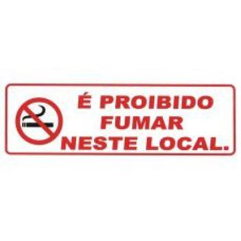 Cartaz Proibido Fumar 300 X 100 mm Ref.57 - Cartazes - Placa de ...