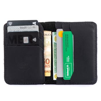 Carteira Masculina Porta Cartão De Couro Original Pequena Moderna ...