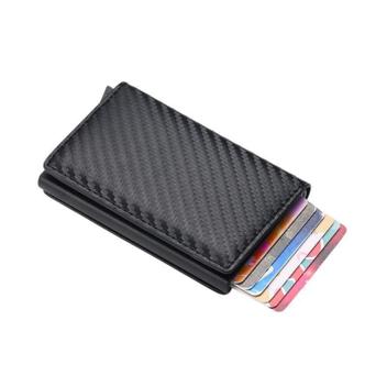 Carteira Pop Up Em Couro Anti Furto Carbon Black Preta - Rfid ...