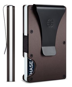 Carteira Suavell Slim Metal para homens com porta-cartões RFID e clipe ...