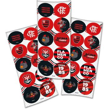 Cartela de Adesivos Flamengo 30 Unidades Decoração - Festcolor ...