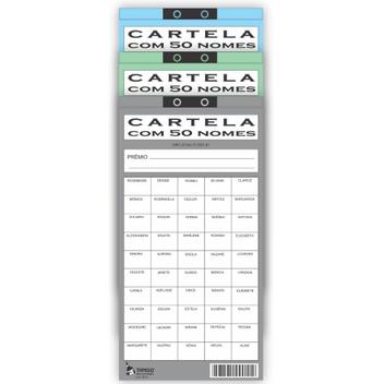 Cartela de Rifa com 50 Nomes 208x105mm Ref. 6011 Tamoio - Rifa - Magazine Ducarlim