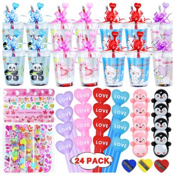 Cartões de Dia dos Namorados para crianças, escola, pacote com 24, com ...