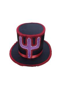 Cartola Exu Preto Alta Com Vermelho Umbanda Candomblé-Zp7 - Chapéu de ...