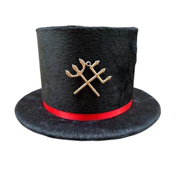 Cartola Veludo Alta 13cm Exú Tam. Aprox 58 C/ Tridente Umbanda - Guias ...