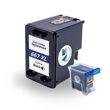 Cartucho 667 XL Preto 14ML Compativel Deskjet 2774 2776 2376 2874 ...
