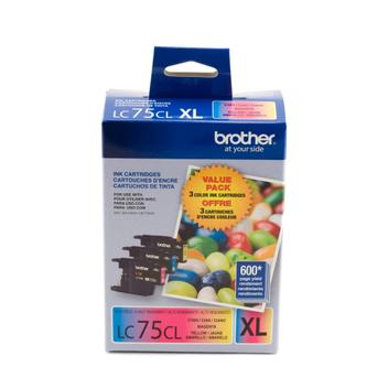 Cartucho de tinta Brother LC753PKS XL de alto rendimento, pacote com 3 ...