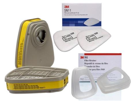 Cartucho para máscara respiratória 3m 6003 + 2 filtros 5n11 - Pincel ...