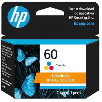 Cartucho Tinta HP 60 Original Color - Cartucho de Tinta - Magazine Luiza
