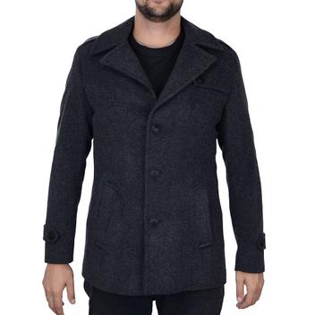 Casaco Masculino Peleteria Cordeiro Lã Caban Slim Cinza Gradite - 3046 ...