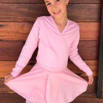 Casaquinho Bolero Ballet Rosa Preto Uniforme Bale/Ballet Dança Jazz ...