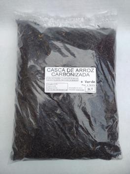 Casca De Arroz Carbonizada 3 Litros - + Verde - Casca para Jardim ...