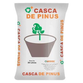 Casca De Pinus Para Decoração Biomix - 30 Litros - Casca para Jardim ...