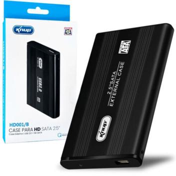 Case HD 2.5 usb sata KP-HD001/B - KNUP - Case para HD Externo ...