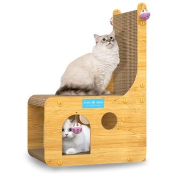 Casinha Gato Com Arranhador E Brinquedos Toca Resistente - Duke E Dixie ...