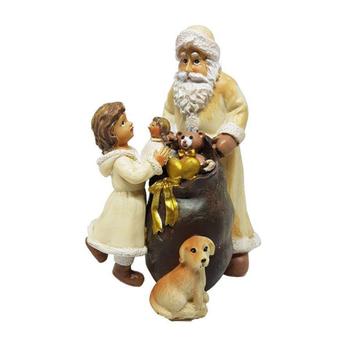 Cenário de natal papai noel com cachorro e menina - Rota do Click ...