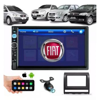 Central Multimídia 2 Din Mp5 Fiat Palio Siena Câmera Moldura - Pruden ...