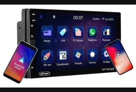 Central Multimidia Android Auto 7p Captiva Carplay Universal - Knup - Central Multimídia para ...