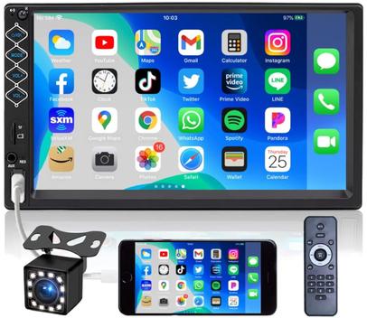 Central Multimídia Automotiva 7 Polegadas com Tela Touchscreen ...