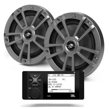 Central Multimídia JBL Marine Wake R3500 + Par Alto Falantes 8 Stage ...