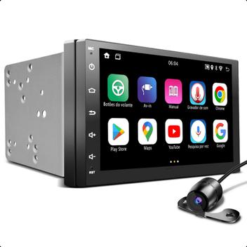 Central Multimídia Mp5 2 Din Universal 7 Polegadas Android 13 Carplay Gps + Câmera e Suporte ...