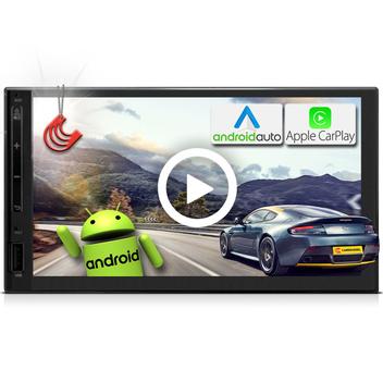 Central Multimídia Mp5 7" Android com Androidauto Carplay USB Bluetooth Espelhamento HT-7030CA ...