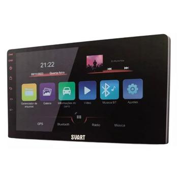 Central Multimídia Universal Svart Tela de 9" 2GB de RAM Android Auto e ...