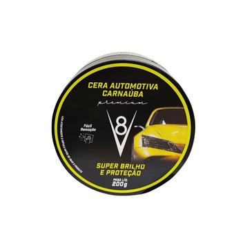 Cera Automotiva Carnaúba Brilho Proteção Carro V8 Sanol 200g - Cera ...