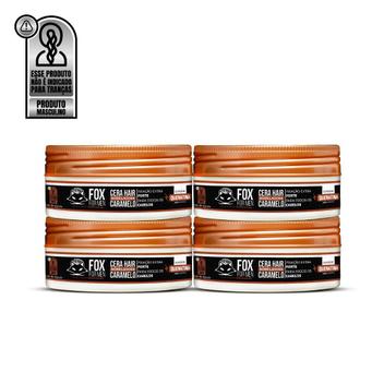 CERA HAIR CARAMELO 130G - FOX FOR MEN - 4 Unidades - Cera Depilatória ...