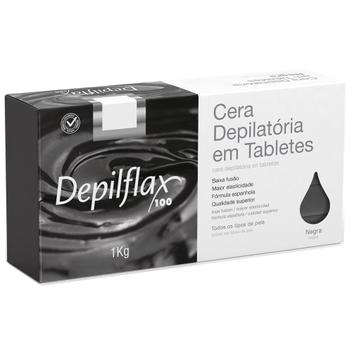 Cera Quente Depilação Depilflax Negra 1Kg Tabletes - Cera Depilatória ...