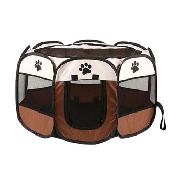 Cercado Pet Dobrável Cercadinho Cães Gatos 88 x 60cm Marrom - ATMX ...