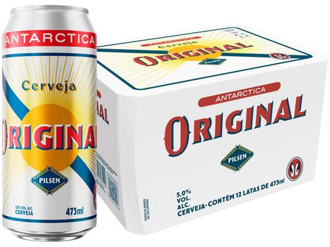 Cerveja Antarctica Original 12 Unidades Lata 473ml - Cerveja - Magazine ...