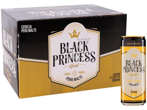 Cerveja Black Princess Gold Puro Malte 12 Unidades Lata 350ml - Cerveja ...