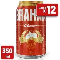 Cerveja Brahma Chopp Lata 350ml Caixa c/ 12 un 1x12 Unidades 350ml LATA ...